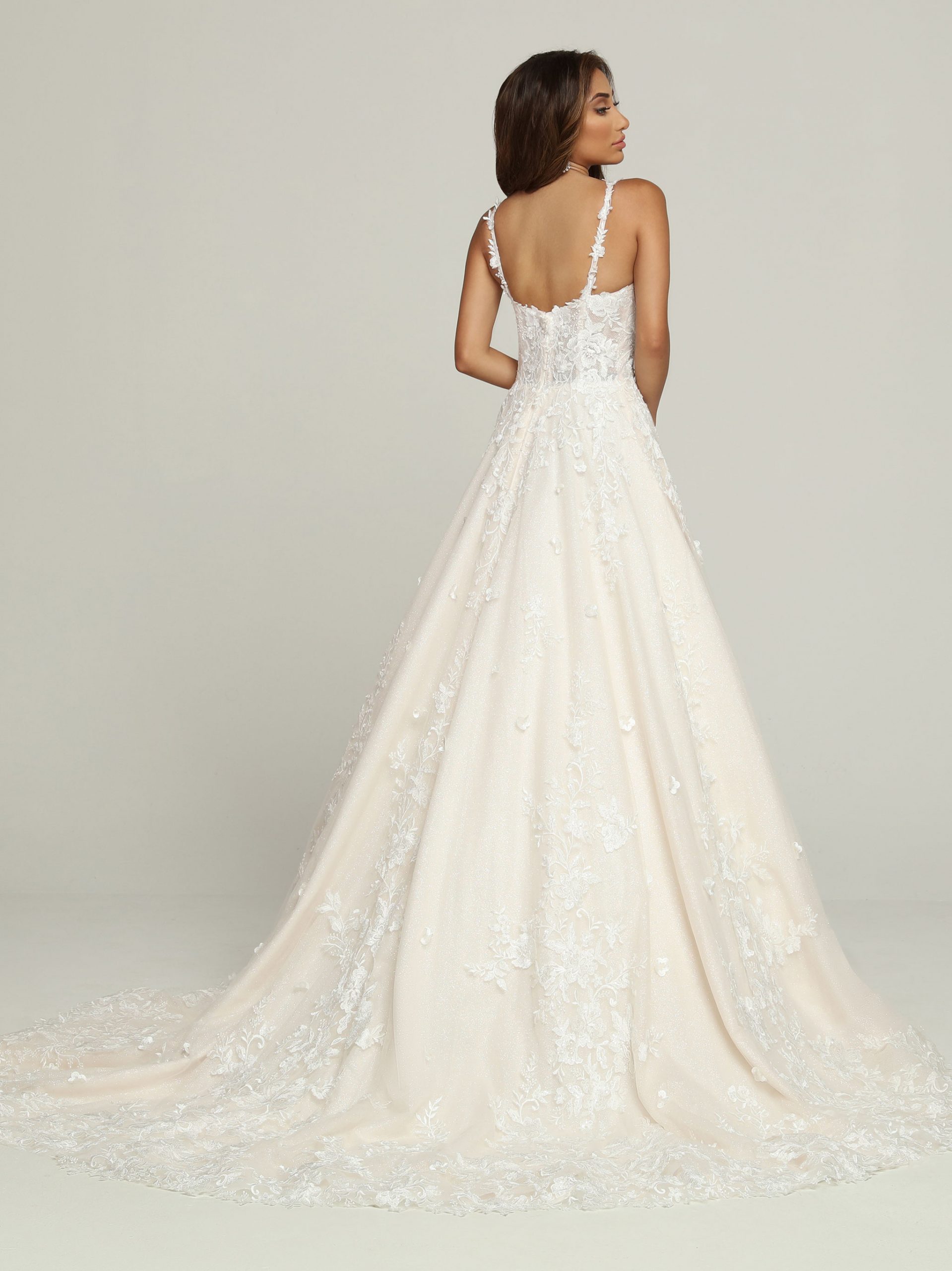 3d Floral Applique Wedding Dresses For 2023 Davinci Bridal